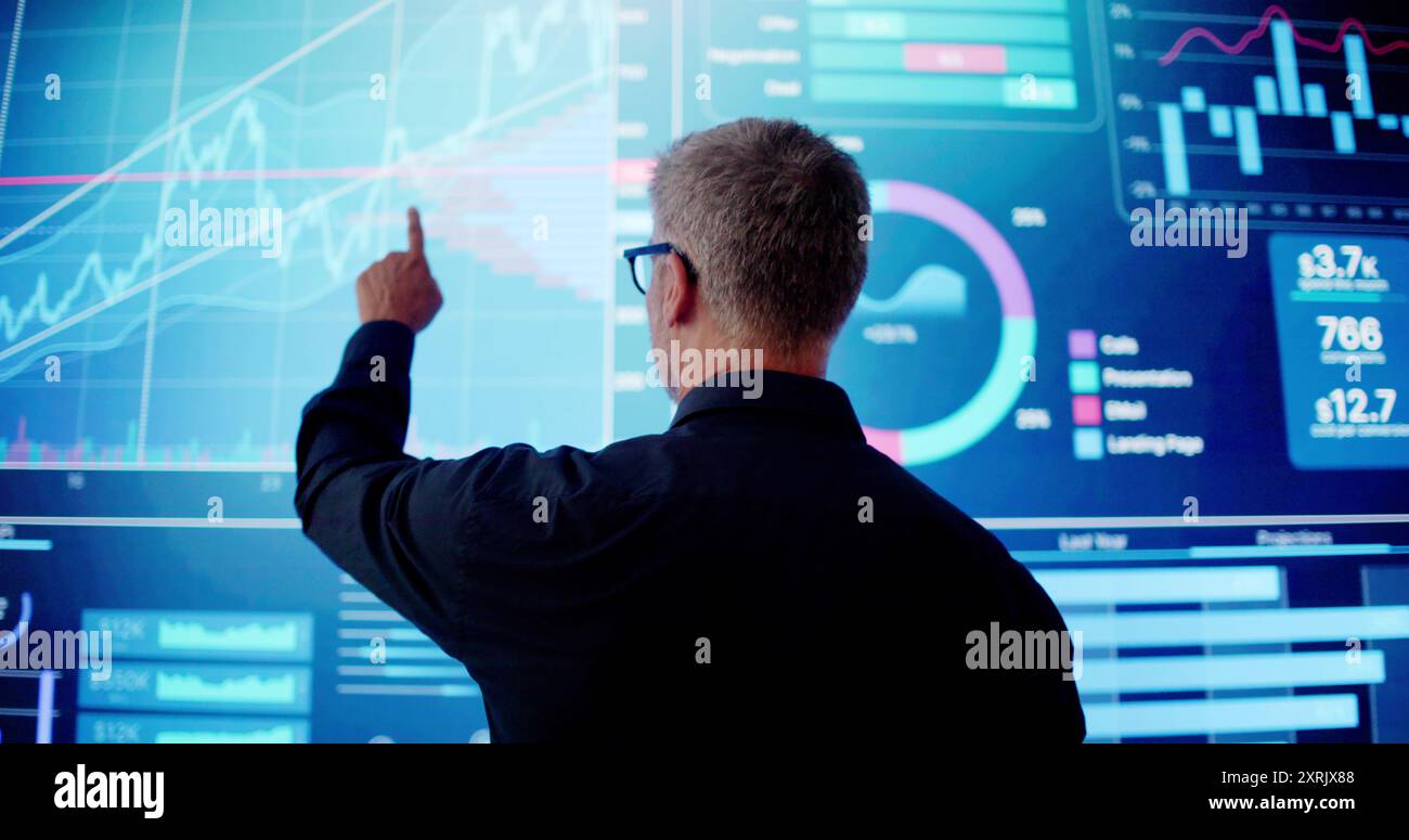 Big Data Artificial Intelligence Dashboard. KPI Software Technology ...