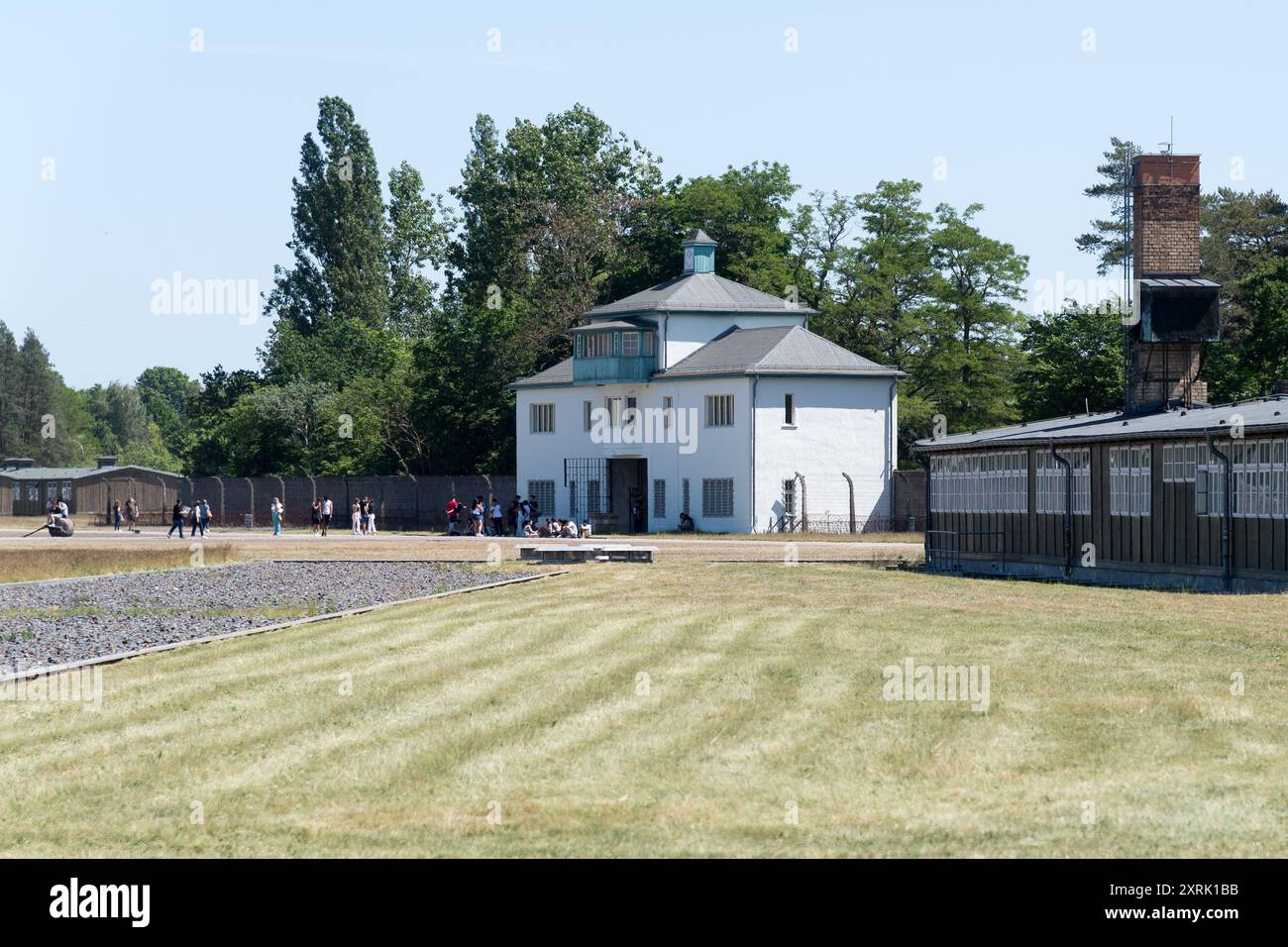 The Main gate or Guard Tower A and one of five infirmary barrack of ...