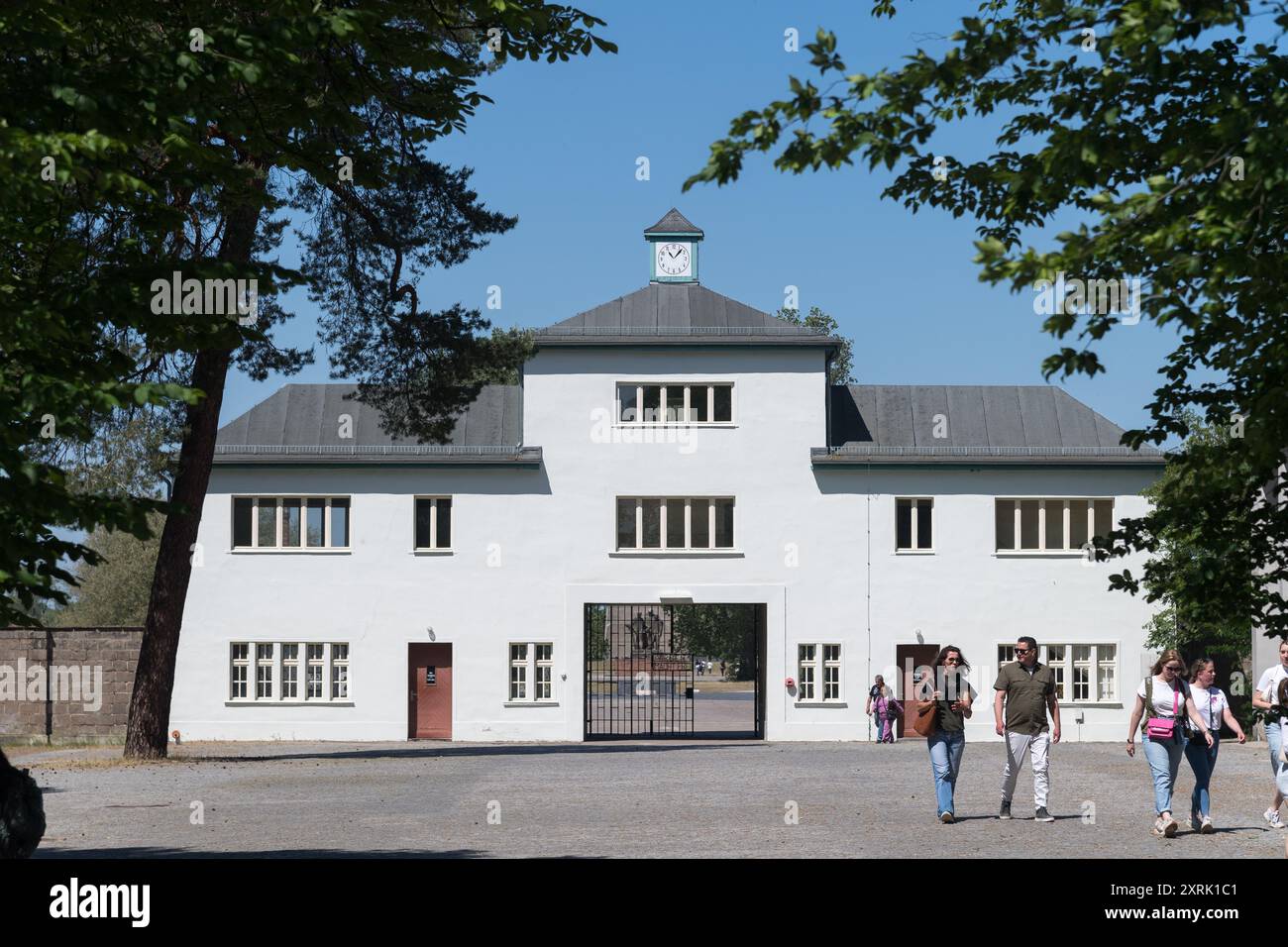 Sachsenhausen main gate clock hi-res stock photography and images - Alamy