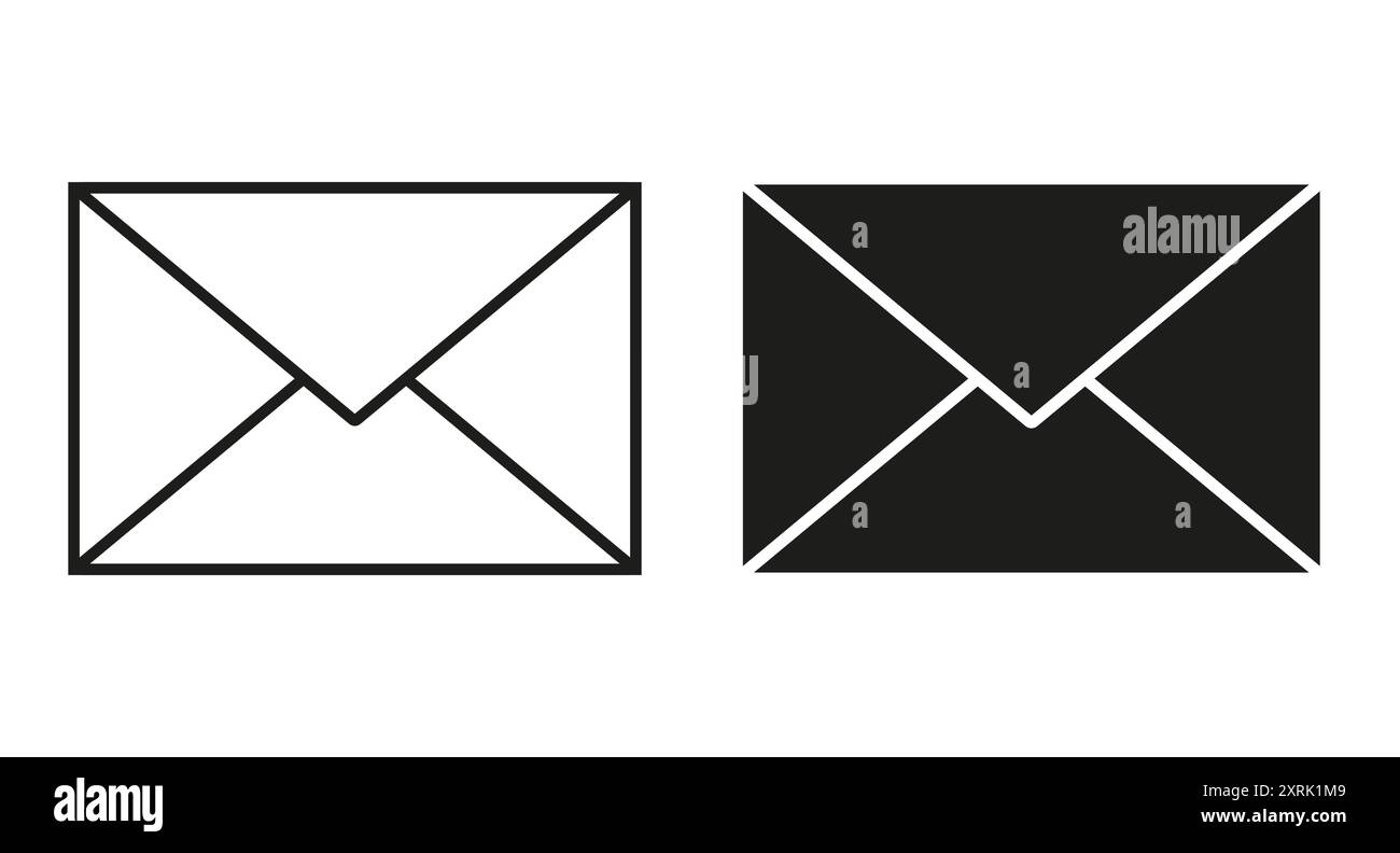 Mail icon set. email icon vector. E-mail icon. Envelope illustration ...