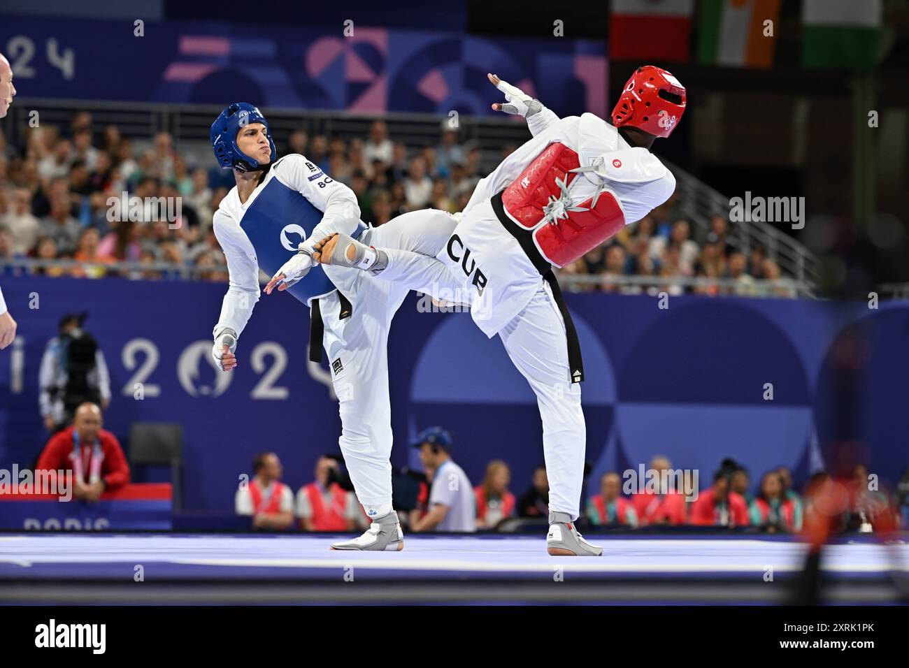 Rafael Alba (CUB) and Ivan Sapina (CRO), Taekwondo, Men +80kg Bronze ...