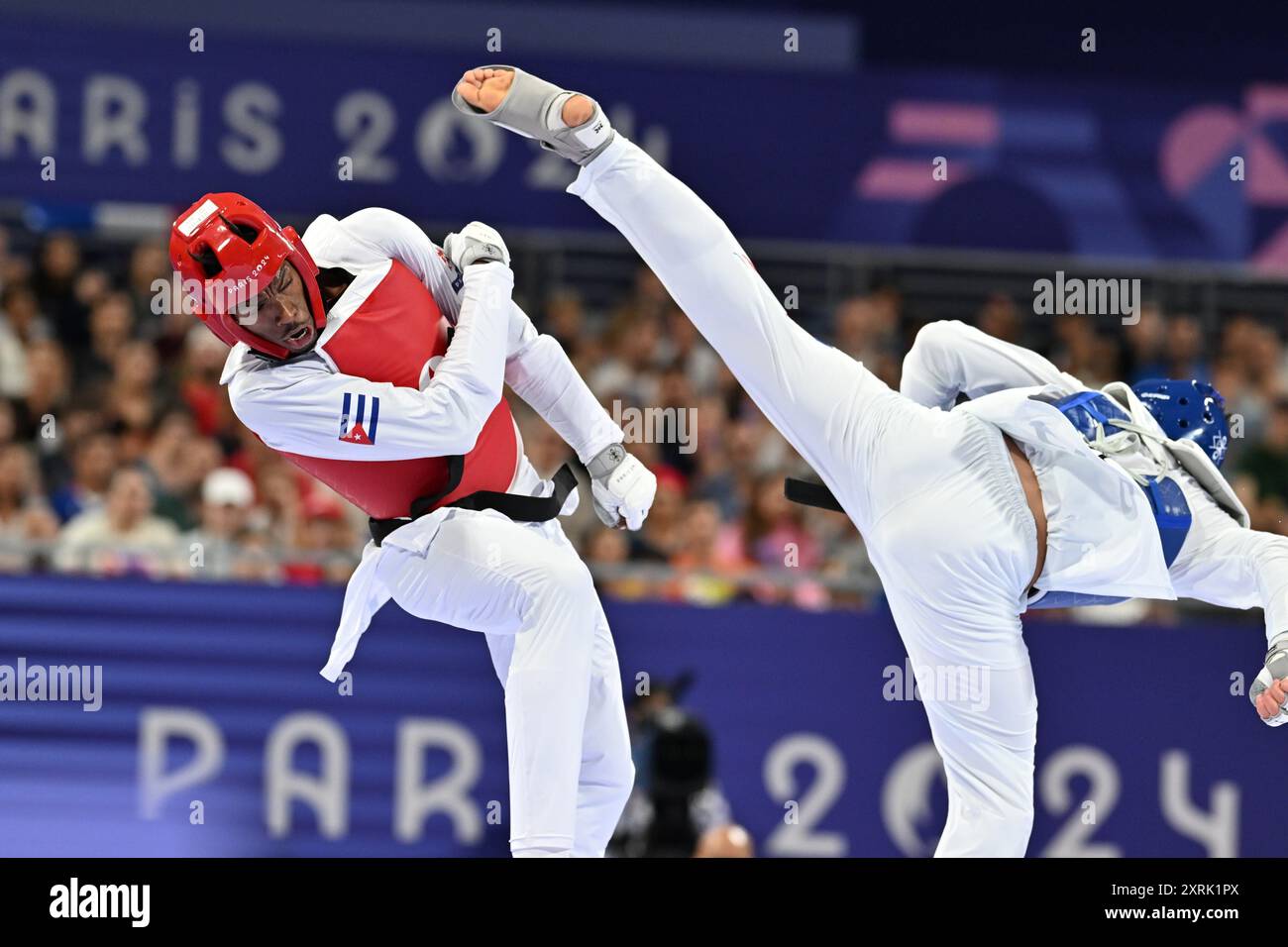 Rafael Alba (CUB) and Ivan Sapina (CRO), Taekwondo, Men +80kg Bronze ...