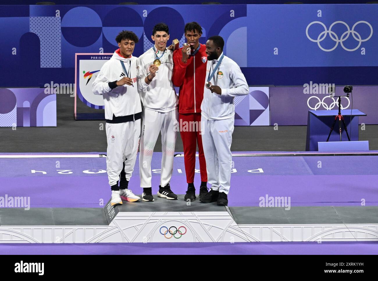 Caden Cunningham (GBR) Silver medal, Arian Salimi (IRI) Gold medal ...