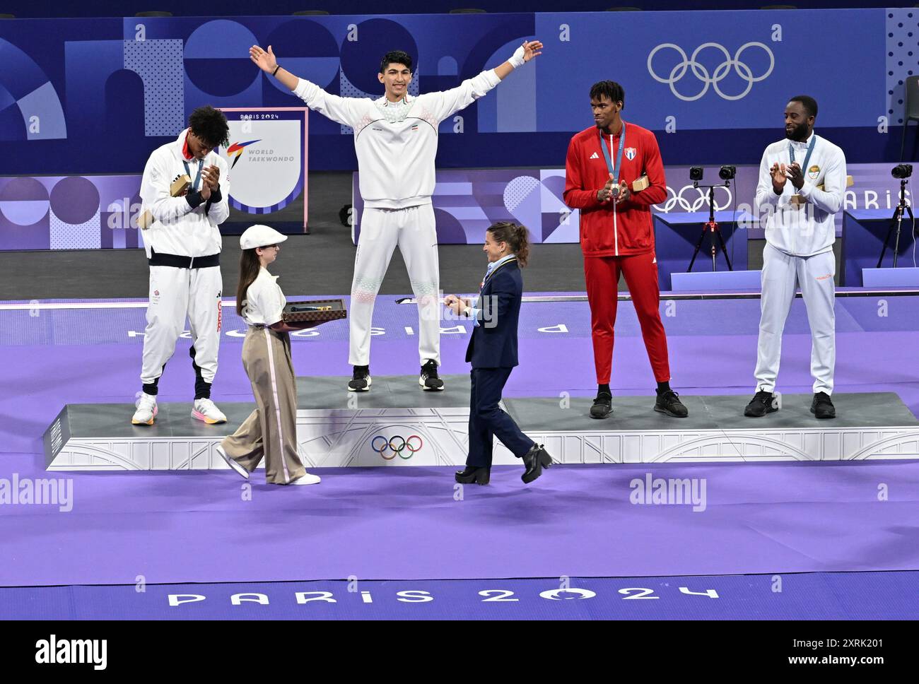 Caden Cunningham (GBR) Silver medal, Arian Salimi (IRI) Gold medal ...