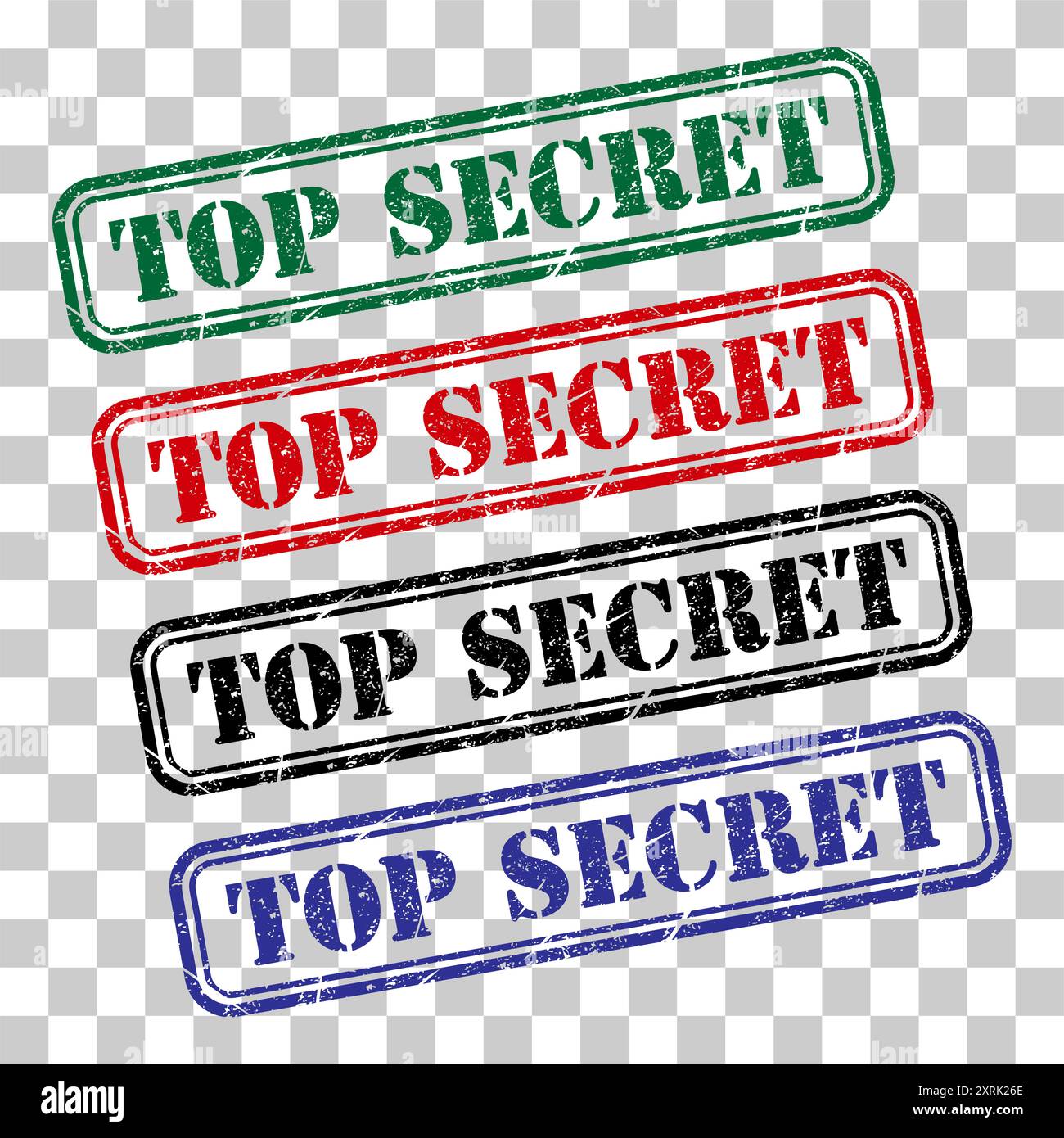 Set of Top secret stamp symbol, label sticker sign button, text banner vector illustration Stock ...