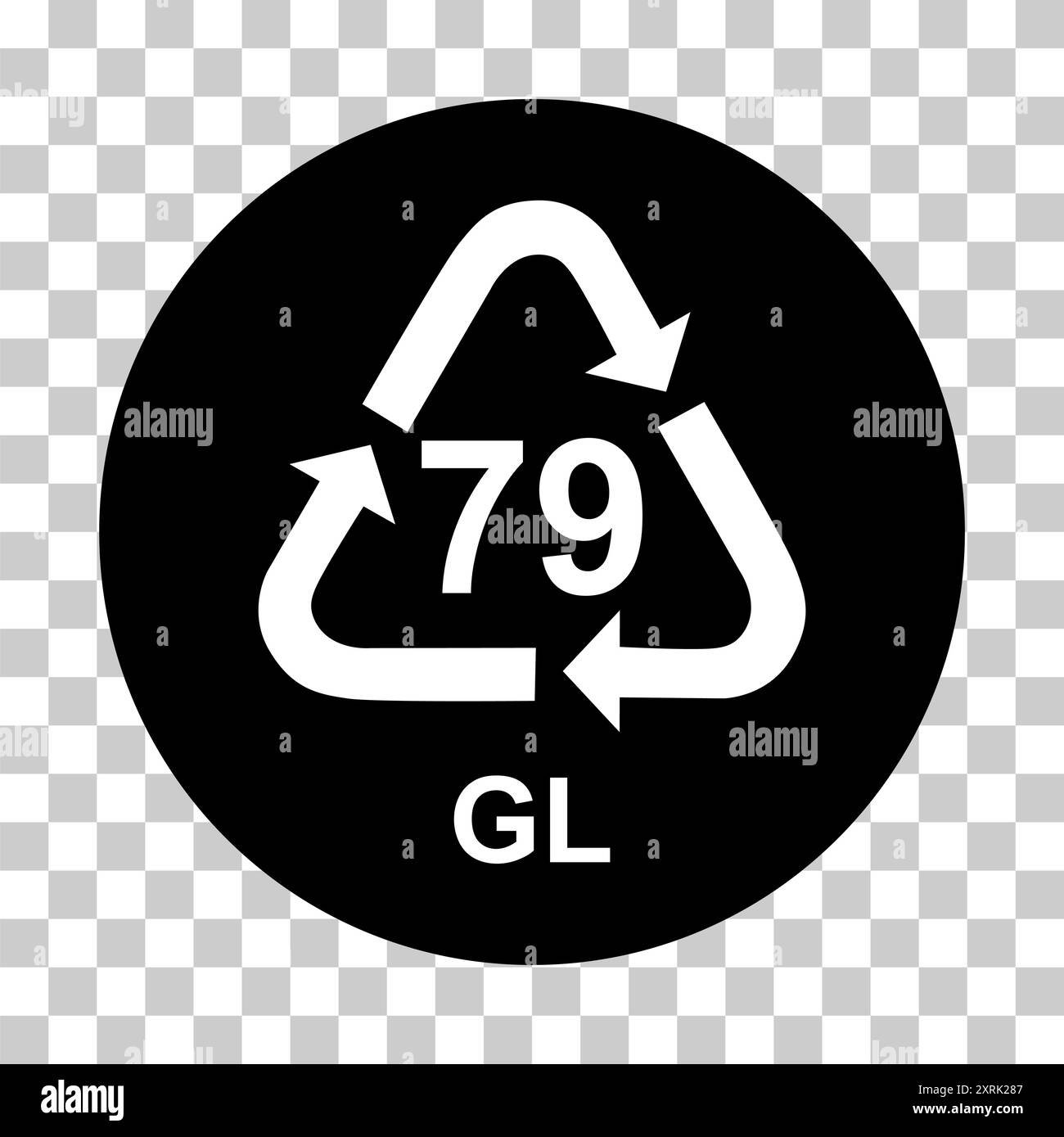 Glass symbol, ecology recycling sign isolated on white background ...