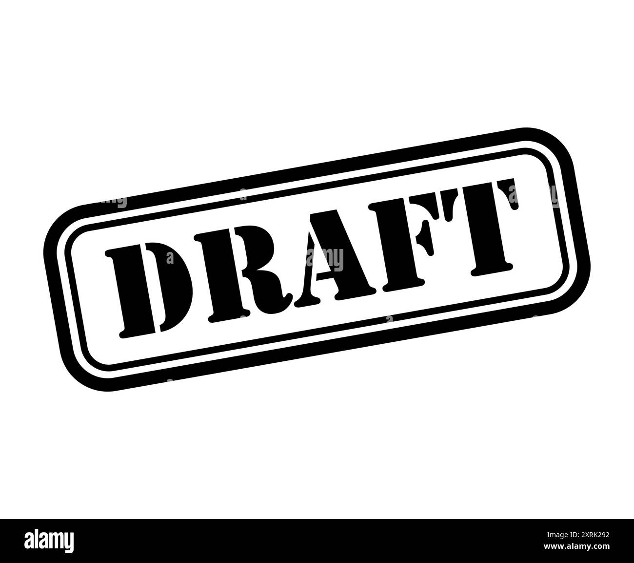 Draft stamp symbol, label sticker sign button, text banner vector ...