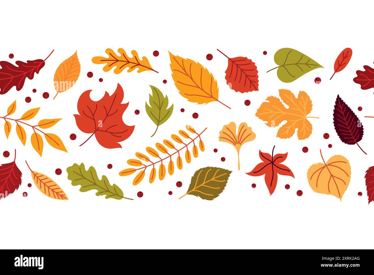 Seamless horizontal banner autumn Stock Vector Images - Alamy