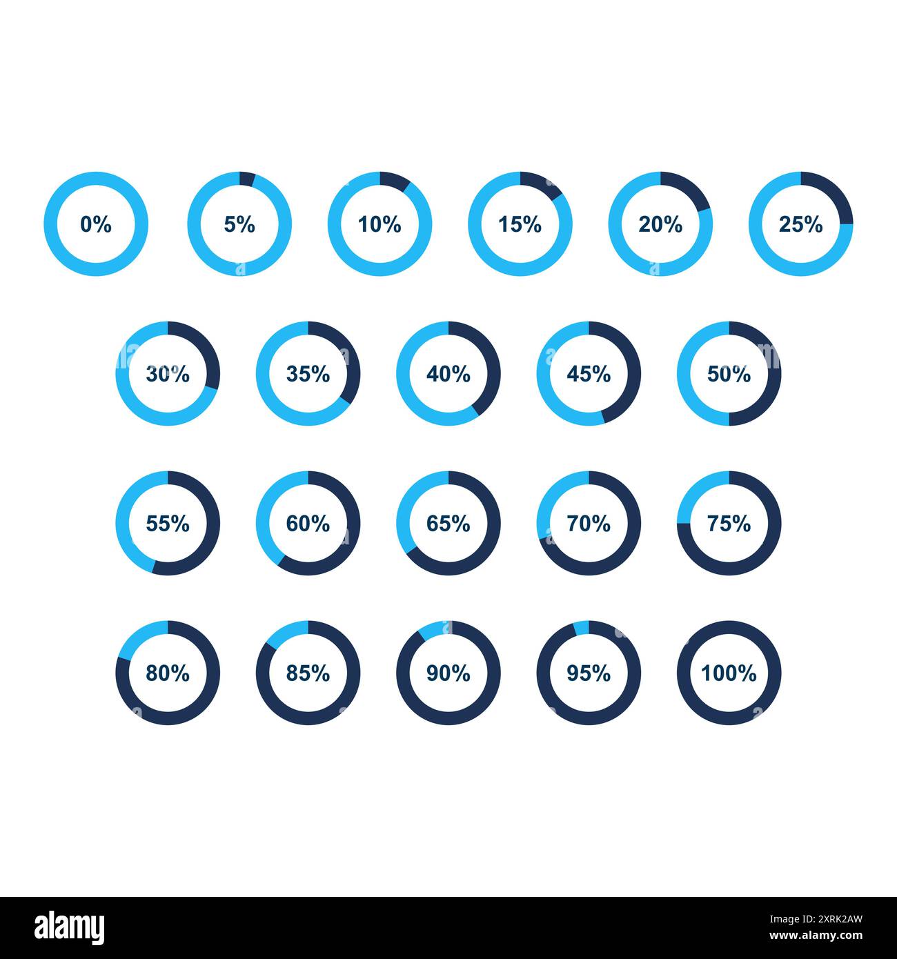 Set of Information round diagram icon, infographic pie design ...