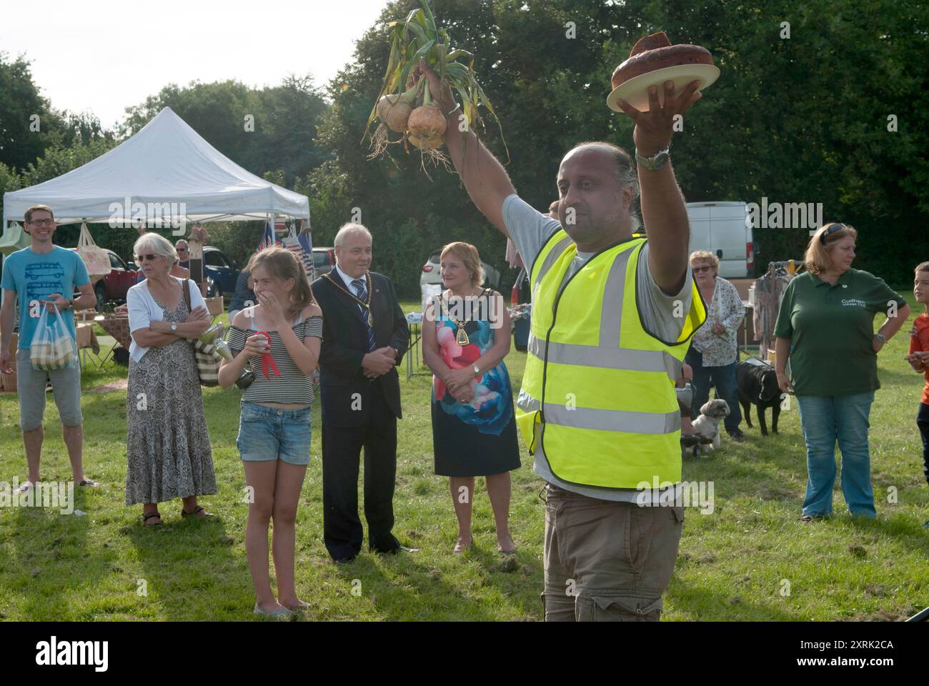 Village summer fete village life England Uk Asian ethnic asian man ...