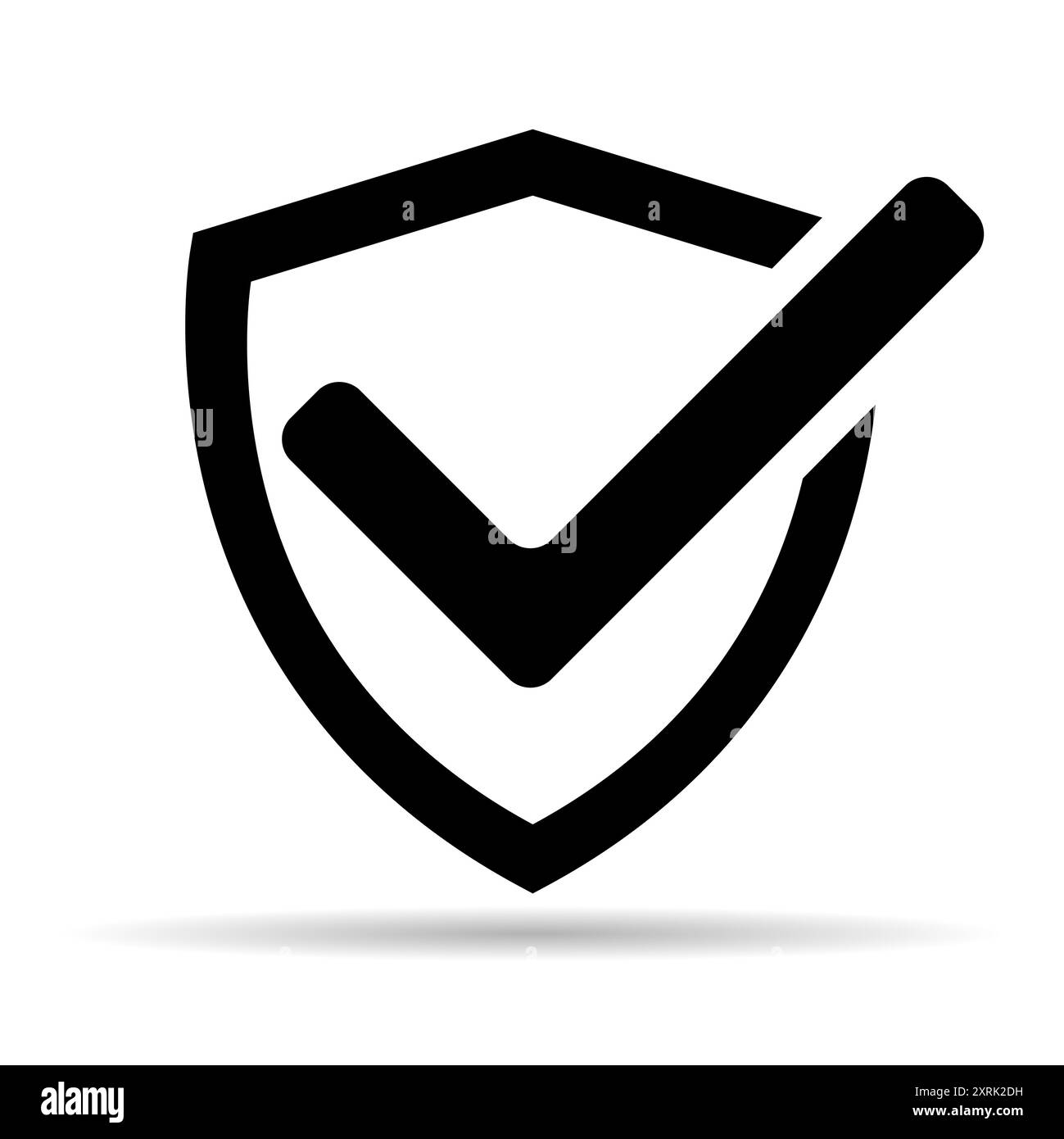 Shield protect shadow icon, safety mark web design, guard symbol vector ...