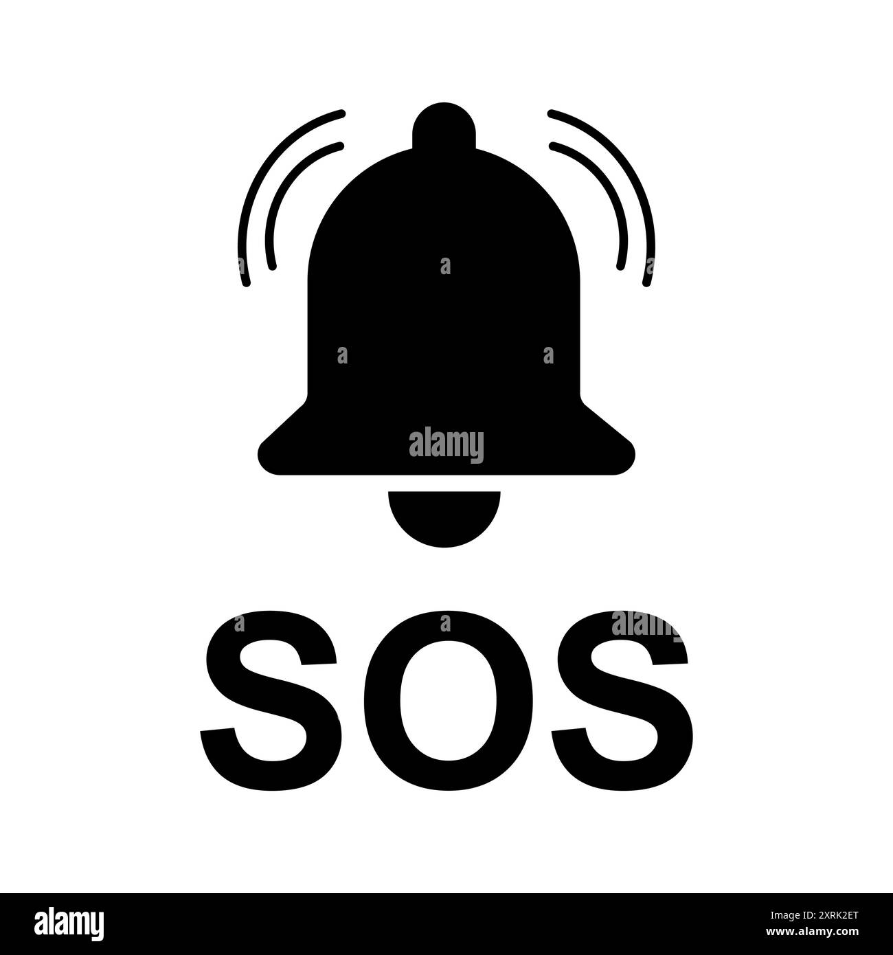 SOS help icon, safety support alert flat design, save vector ...