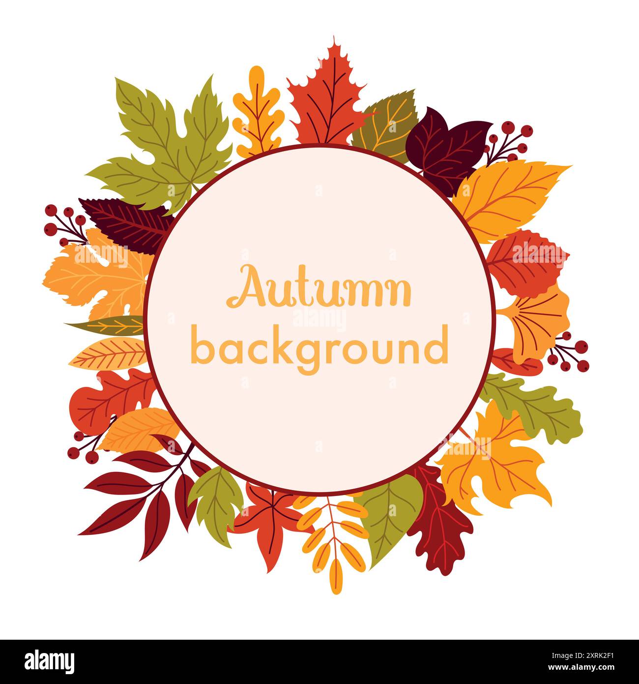 Brown yellow leaves from Stock Vector Images - Alamy