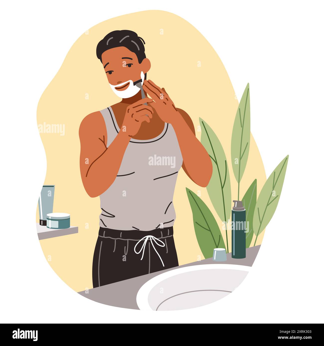 Man removes their face Stock Vector Images - Alamy