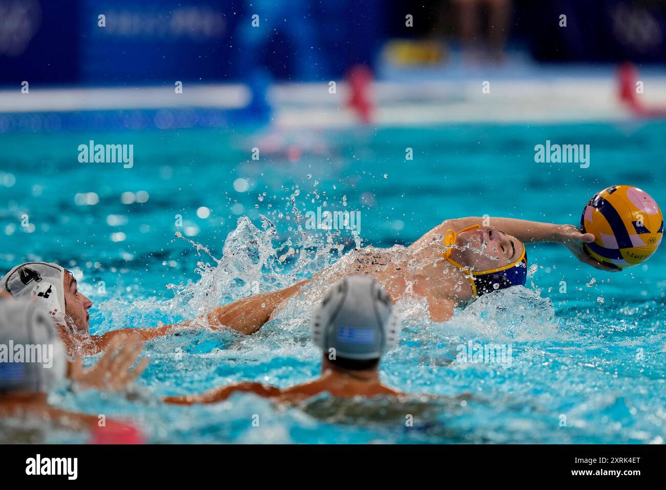 Spain's Alvaro Granados Ortega is fouled by Greece's Dimitrios ...