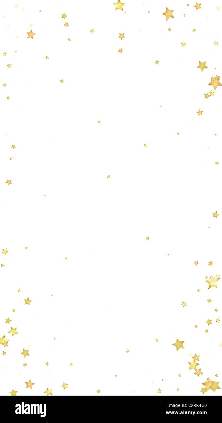 Magic stars vector overlay. Gold stars scattered around randomly ...