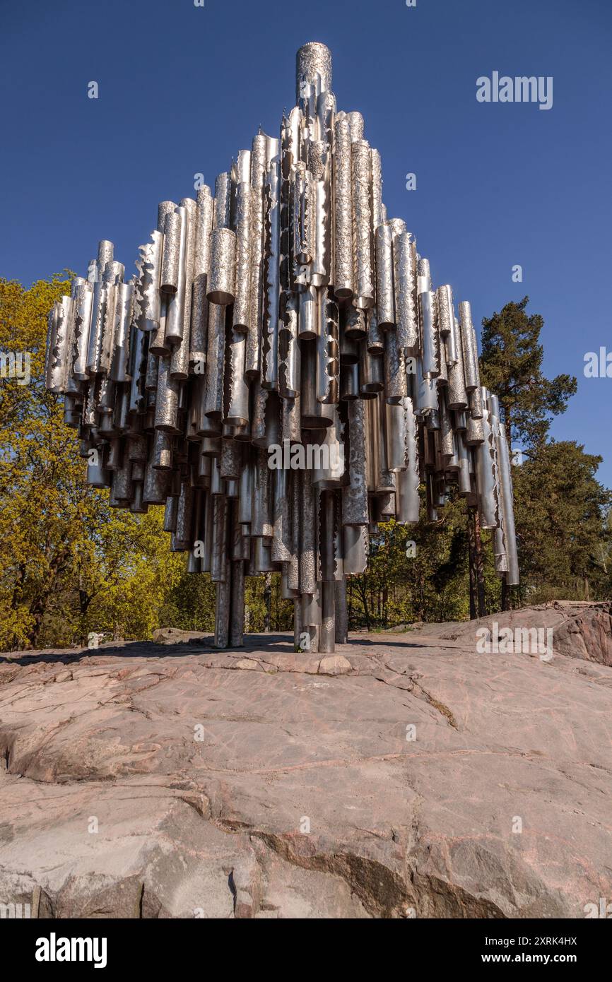 Monument to the composer Sibelius, Helsinki, Finland Stock Photo - Alamy