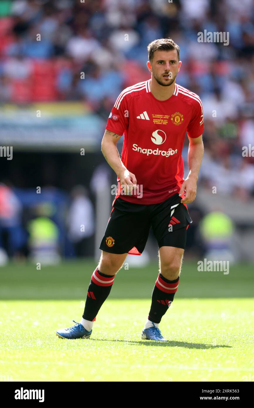 London, UK. 10th Aug, 2024. Mason Mount (MU) at the FA Community Shield ...