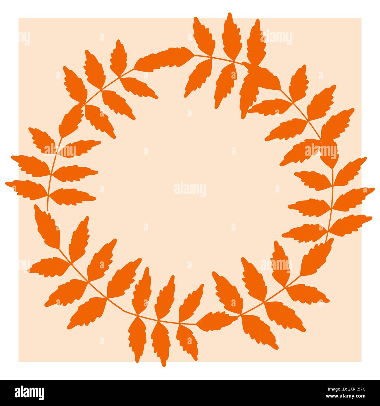 Vibrant circular arrangement of stylized leaves hi-res stock ...