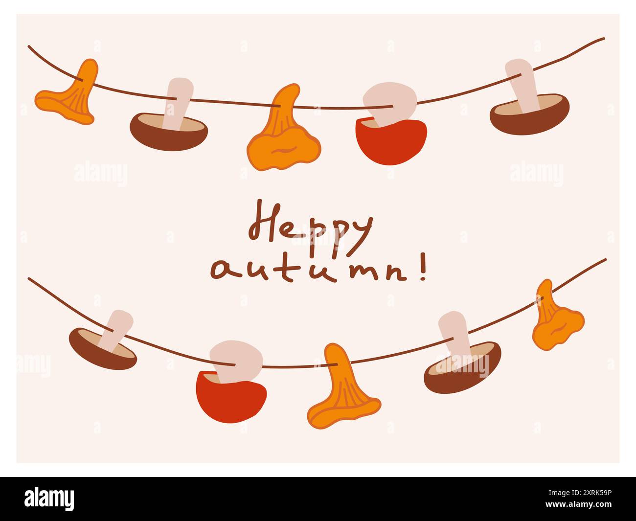 Leaves hanging on a string Stock Vector Images - Alamy