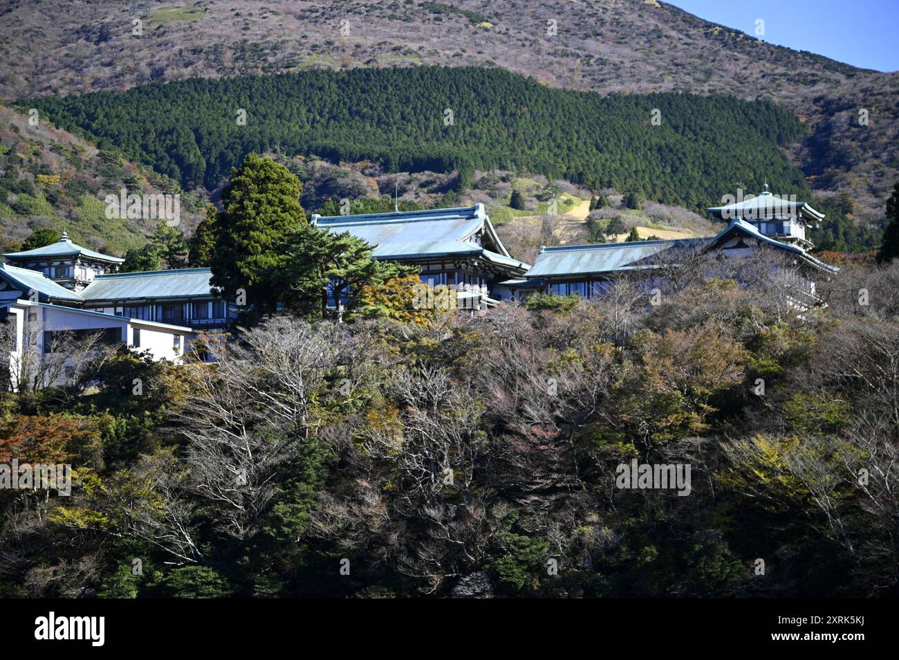 Landscape with scenic view of luxury resorts on the shoreline of ...