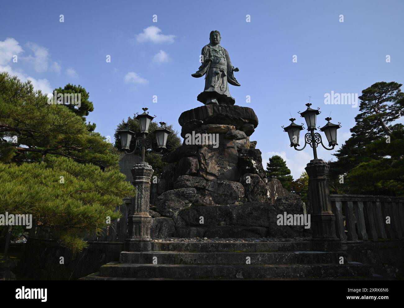 The Meiji Monument a patina statue of Yamato Takeru no Mikoto a ...