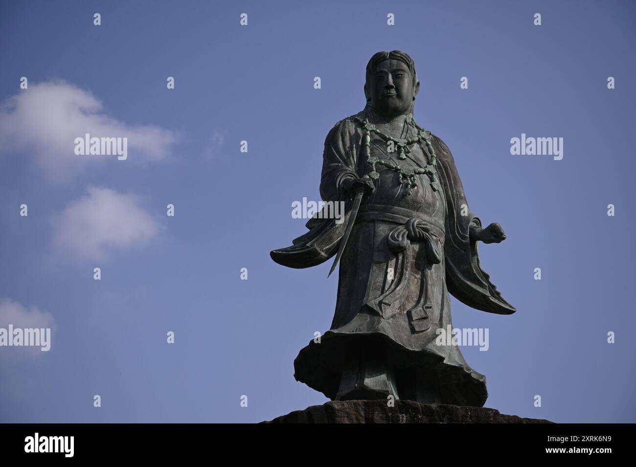 The Meiji Monument a patina statue of Yamato Takeru no Mikoto a ...
