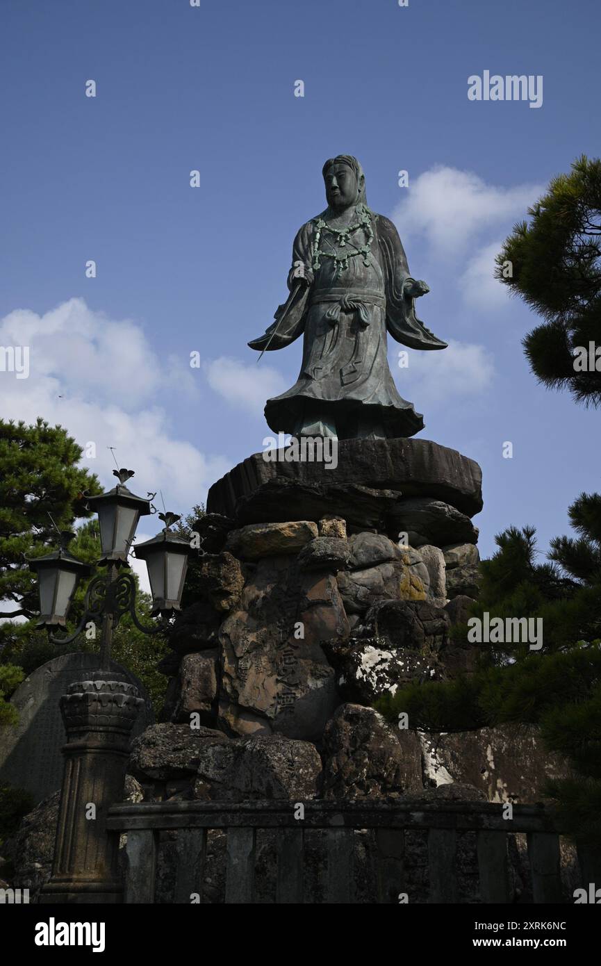 The Meiji Monument a patina statue of Yamato Takeru no Mikoto a ...