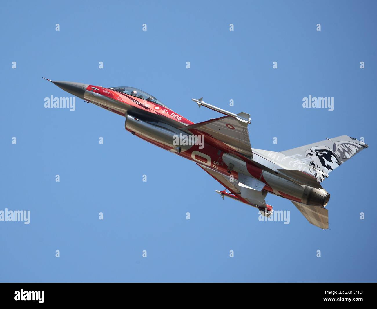 RAF Fairford, UK. 19 July 2024. Danish General Dynamics F-16 during the ...