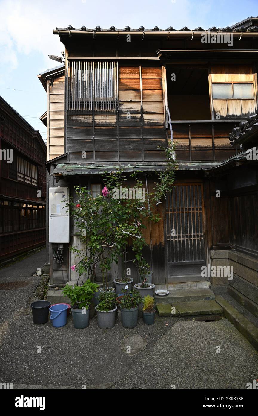 Scenic view of historic traditional Geishas tea houses at the Edo ...