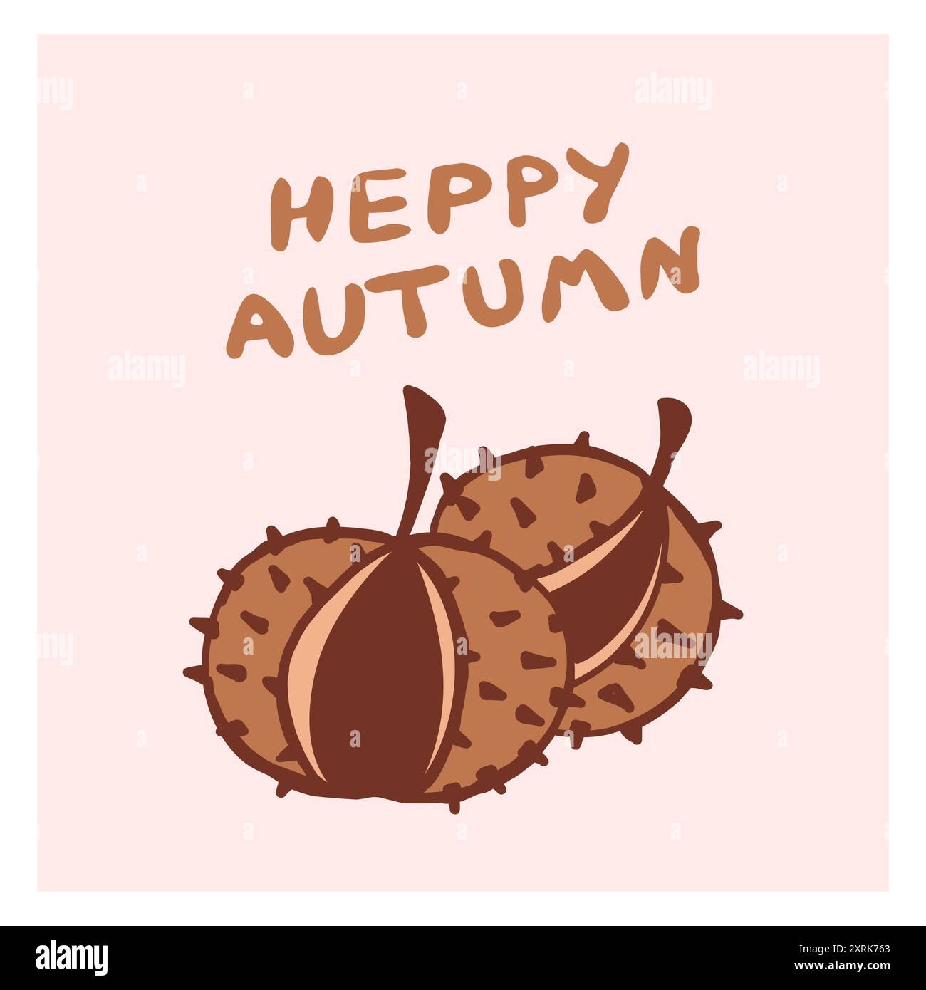 Cozy chestnuts Stock Vector Images - Alamy