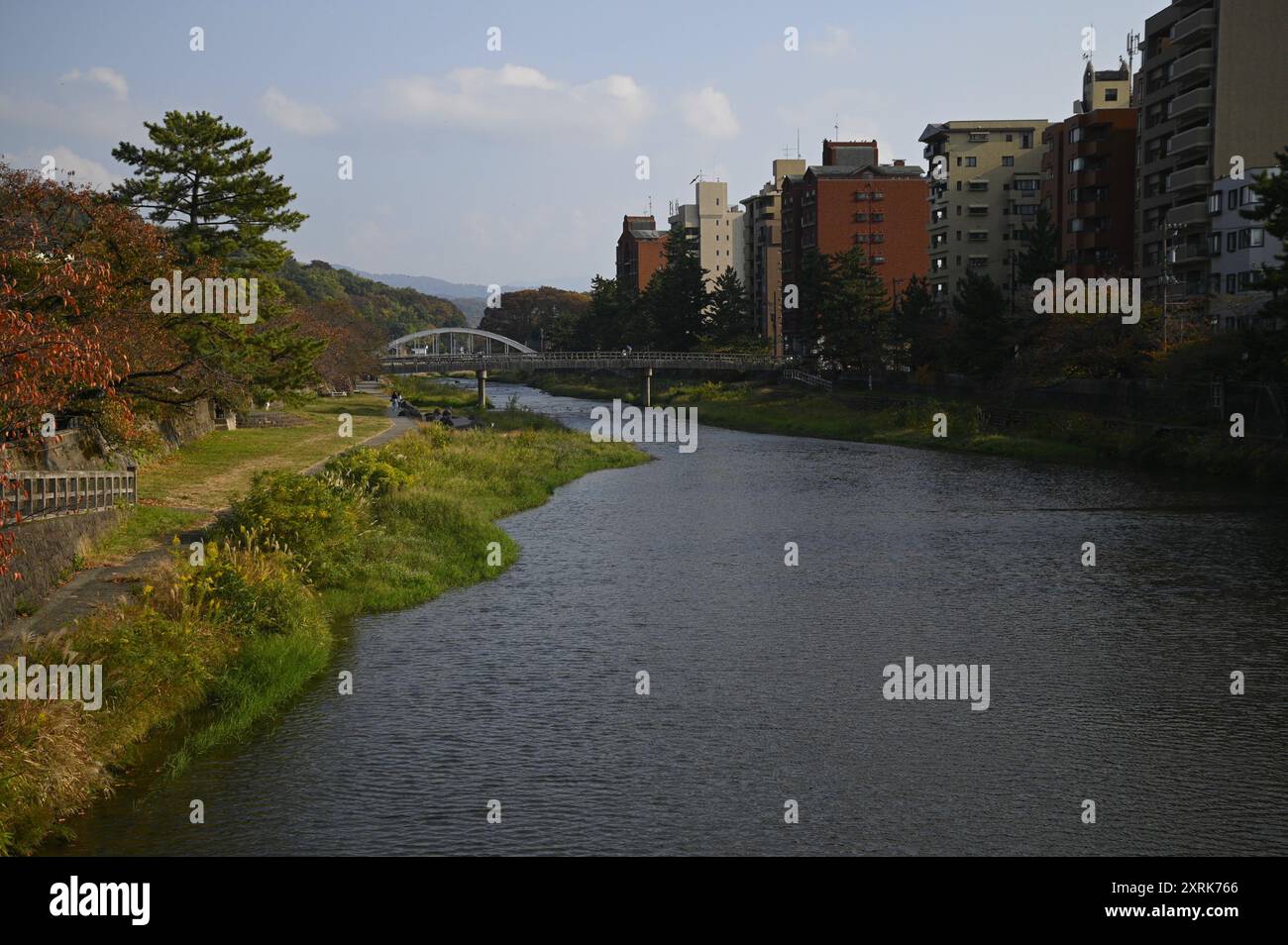 Landscape with scenic view of residential complex buildings at the Edo ...