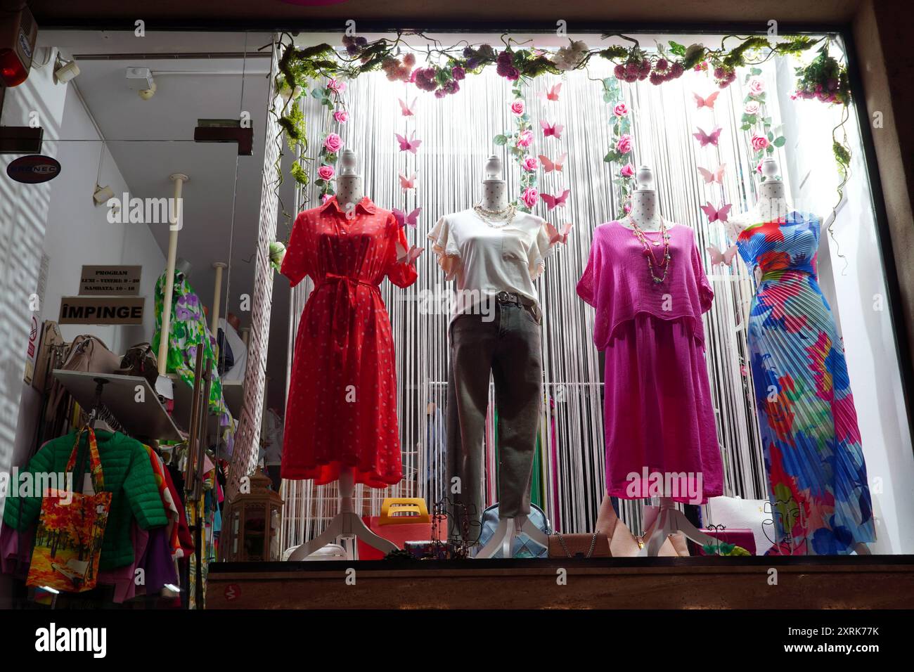 Bucharest, Romania - May 31, 2024: Fashion woman clothes displayed on ...
