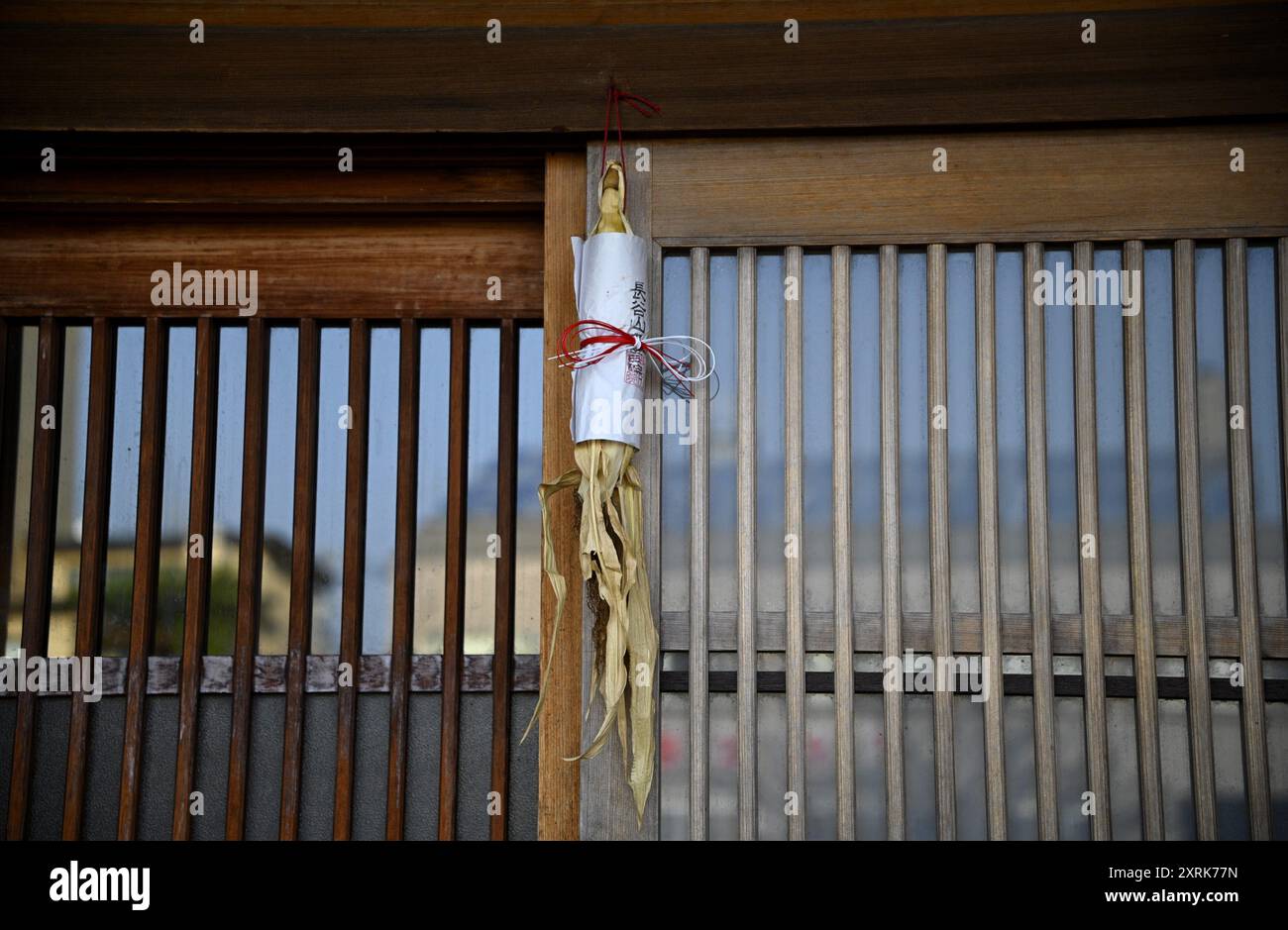 Dried sweetcorn symbol of good luck and prosperity hanging on a local ...