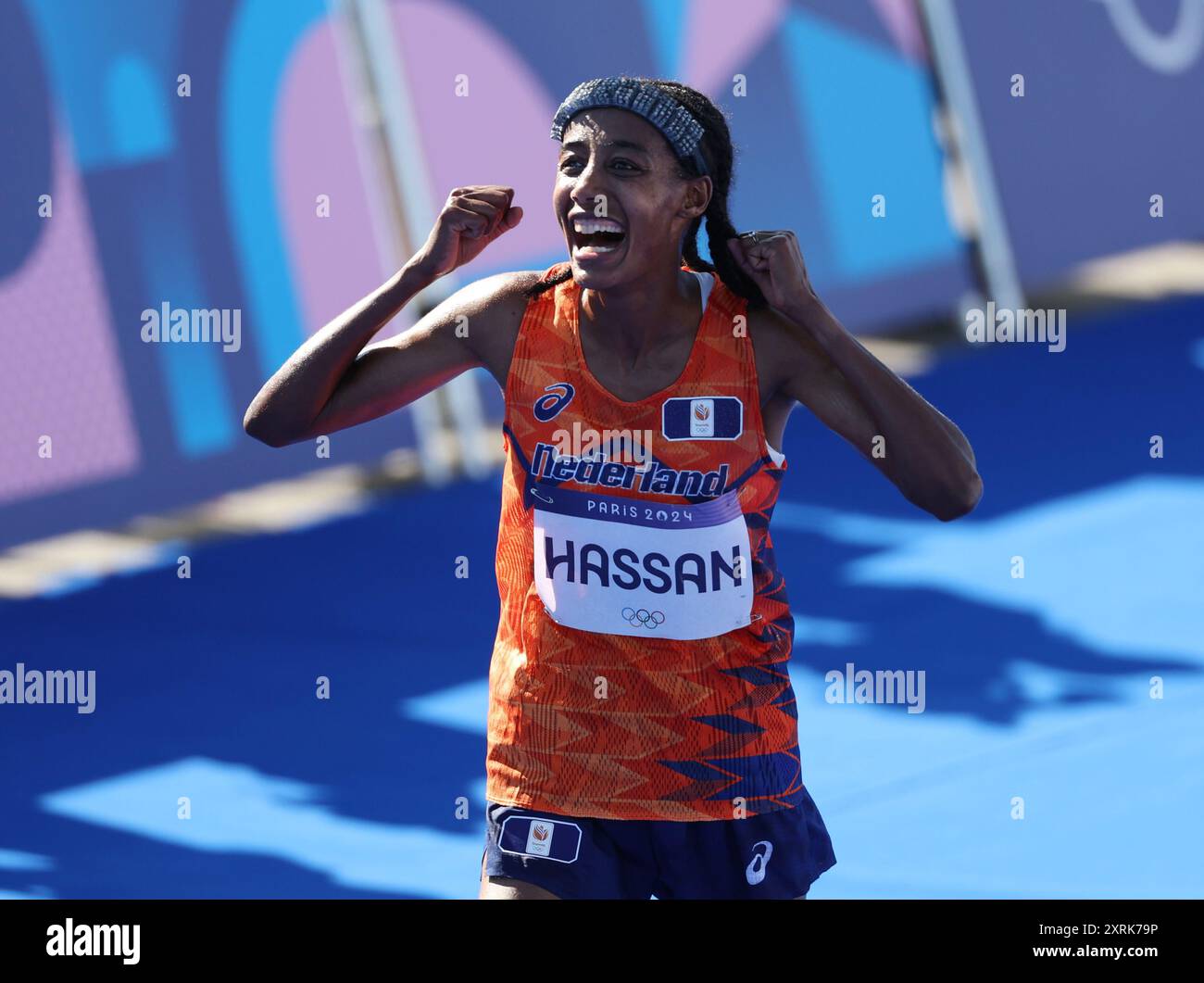 Paris, France. 11th Aug, 2024. Sifan Hassan of the Netherlands ...