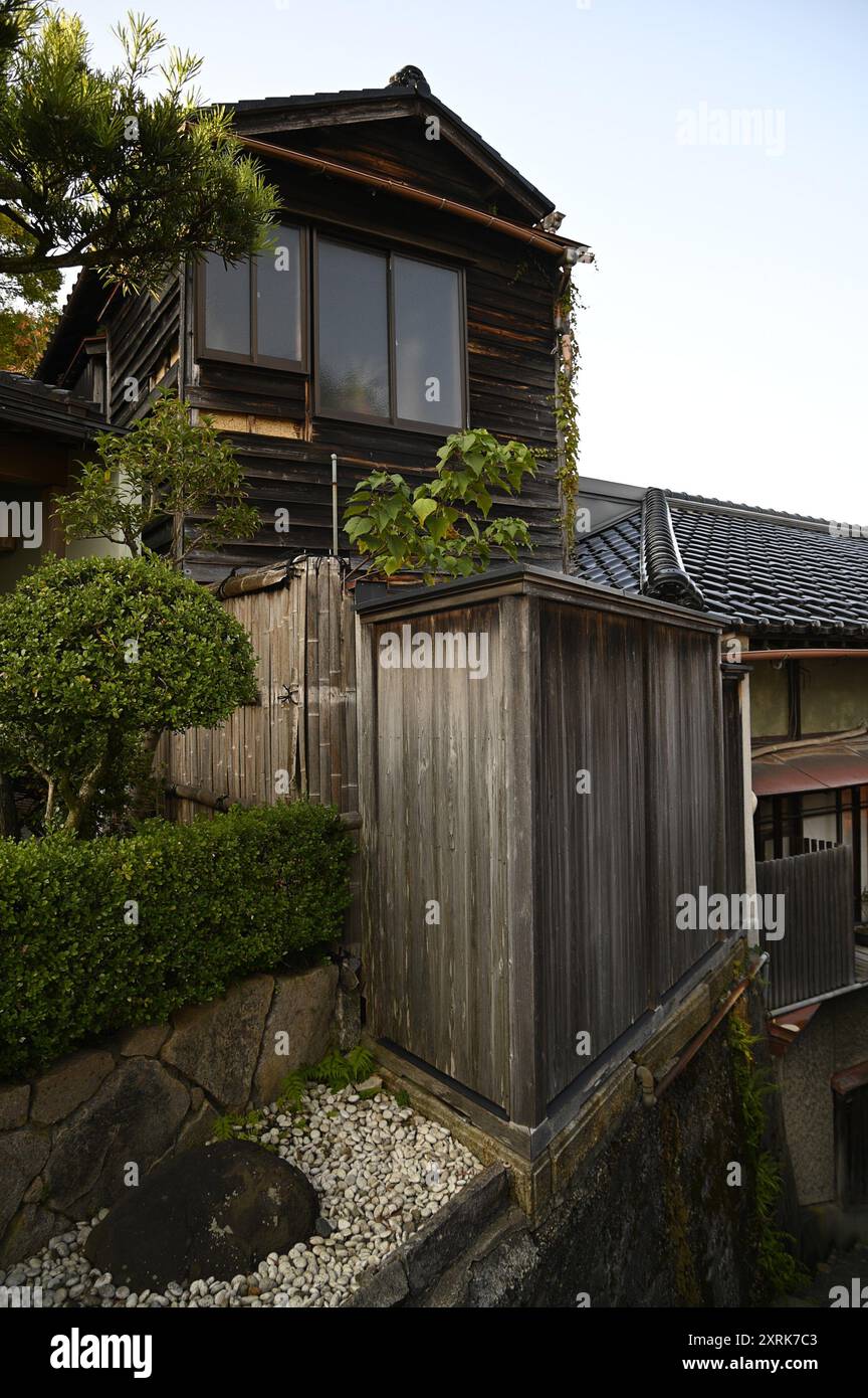Scenic view of historic traditional Geishas tea houses at the Edo ...