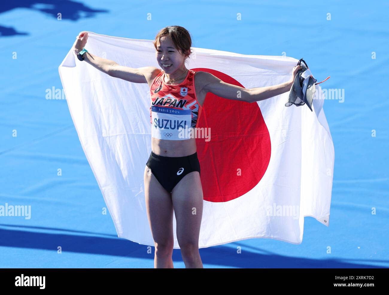 Paris, France. 11th Aug, 2024. Suzuki Yuka of Japan poses during the women's marathon of ...