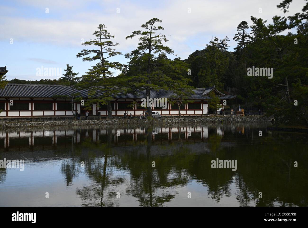 Landscape with scenic view of Higashi Kairo the Eastern covered ...