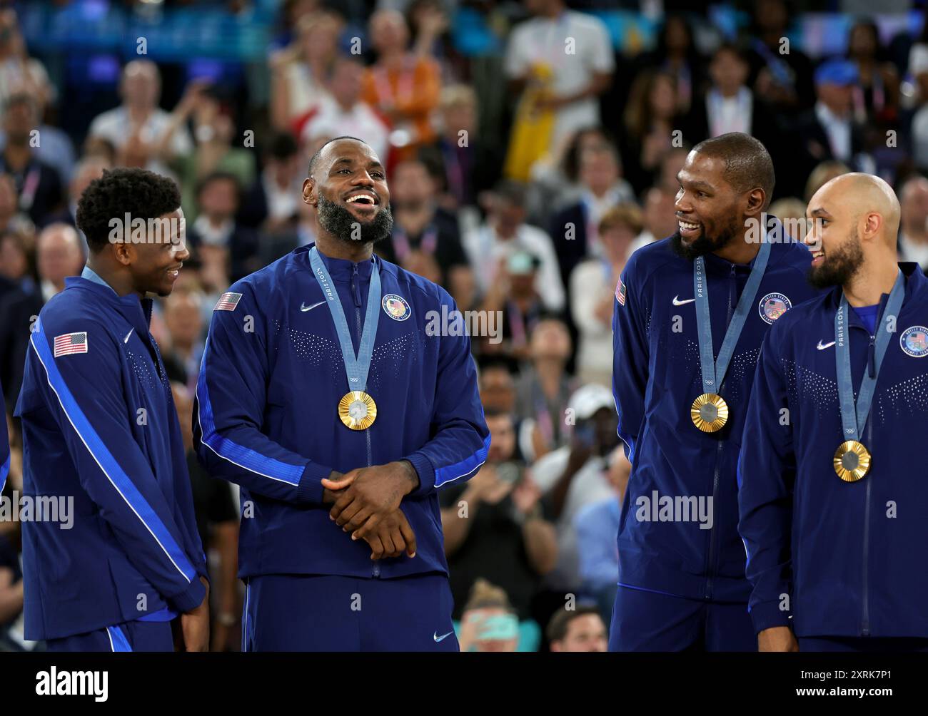 PARIS, FRANCE - AUGUST 10: Anthony Edwards of United States, LeBron ...