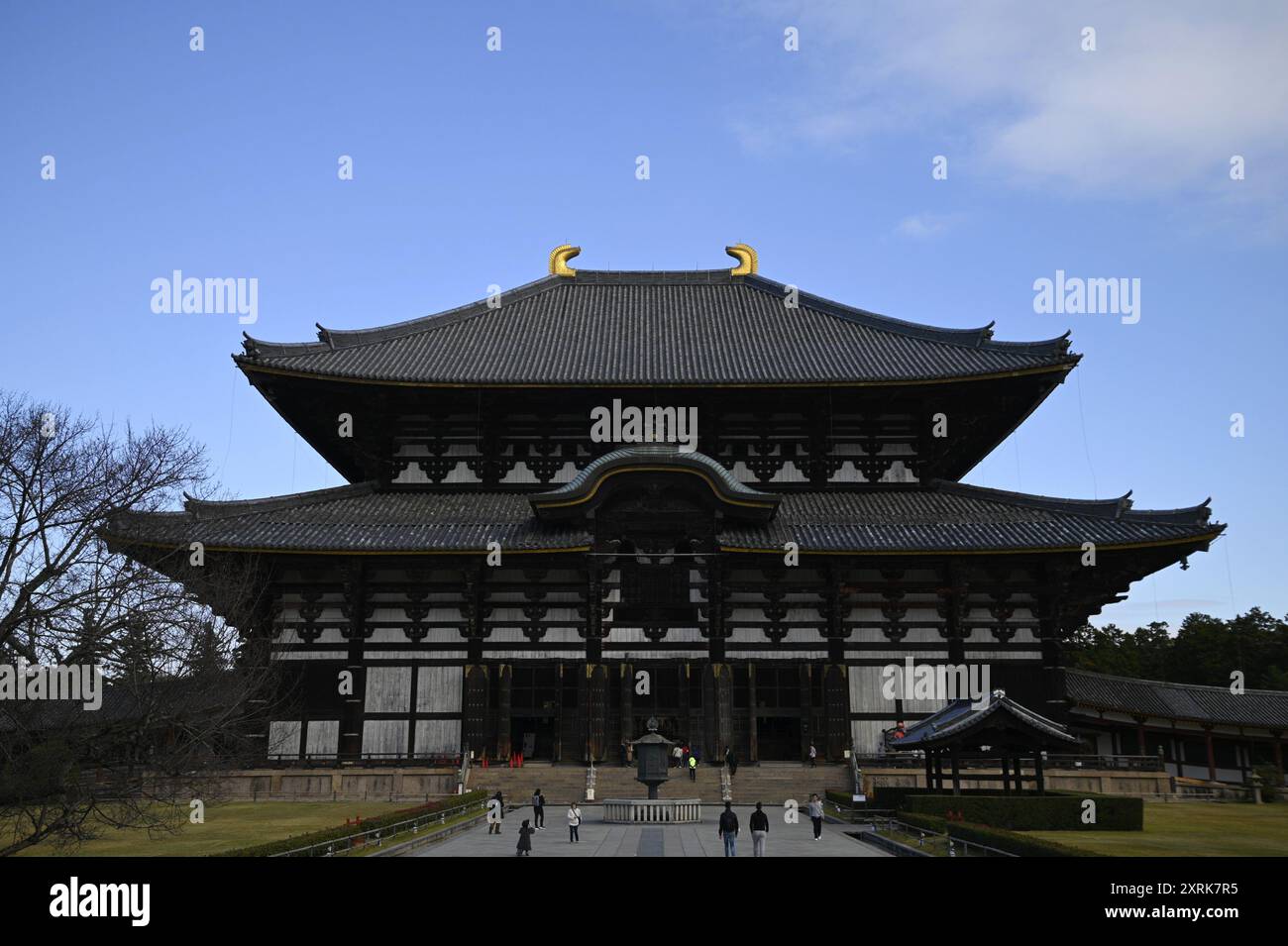 Landscape with scenic view of the Great Buddha Hall a Japanese National ...