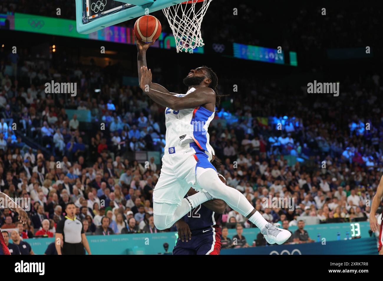 PARIS, FRANCE - AUGUST 10: Mathias Lessort of France during the Men's ...