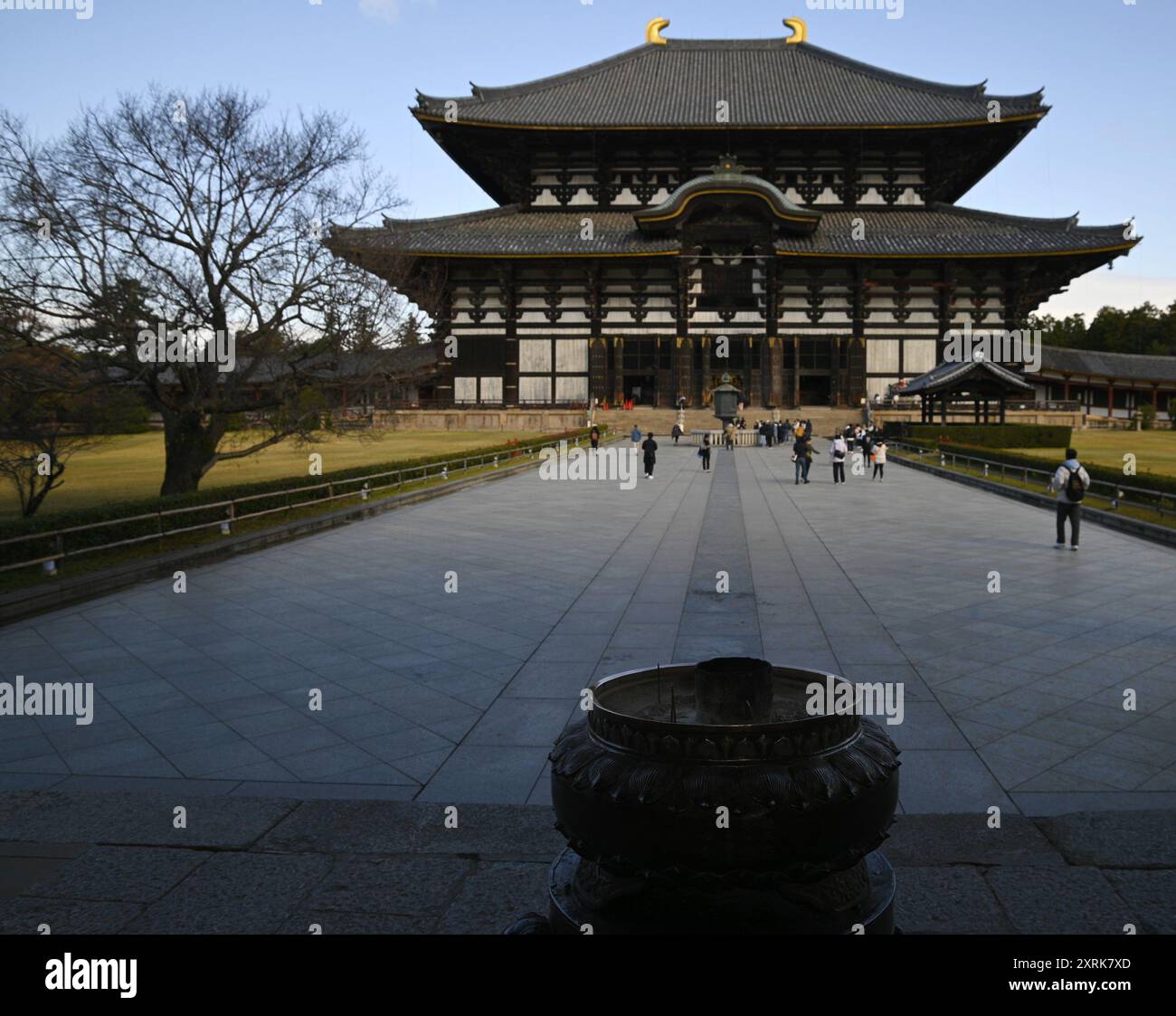 Landscape with scenic view of the Great Buddha Hall a Japanese National ...
