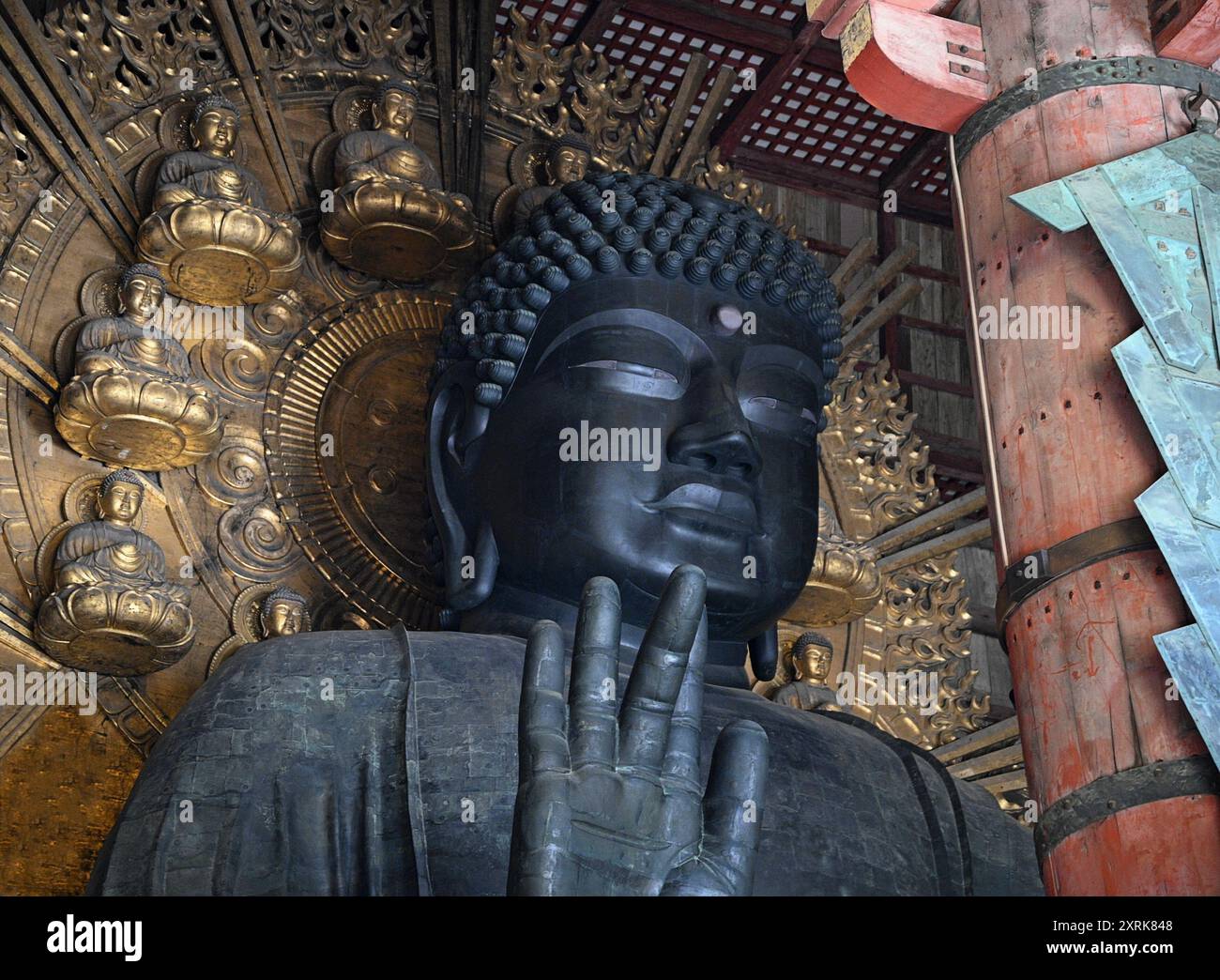 The Daibutsu known as Vairocana Buddha in the interior of the Great ...