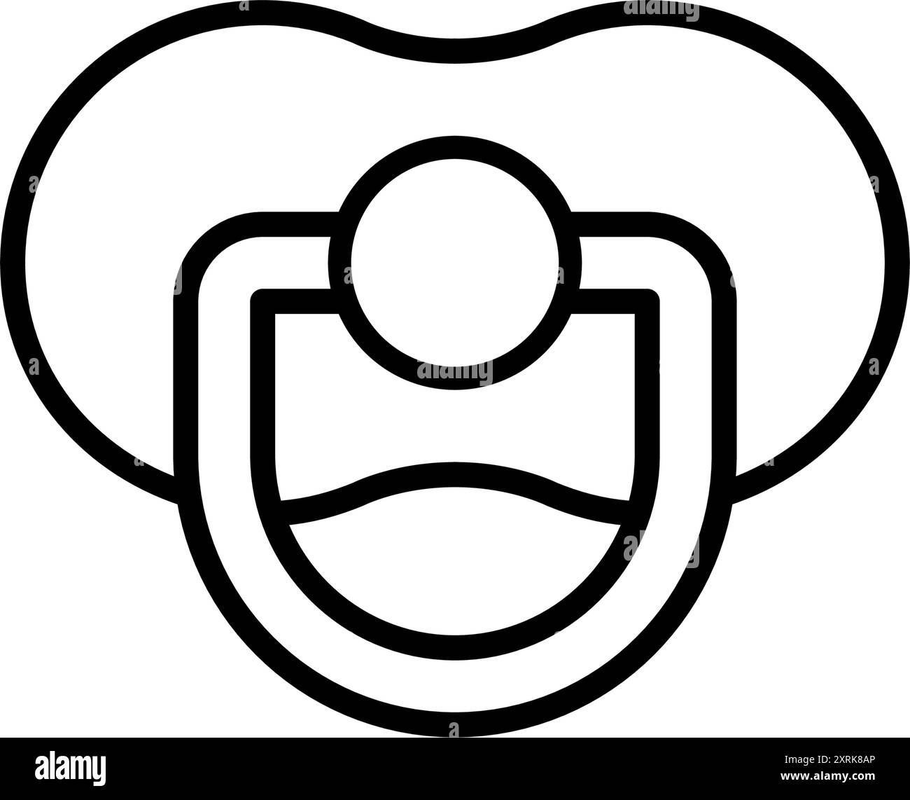 Baby pacifier. Infant comfort and care. Pixel perfect, editable stroke ...