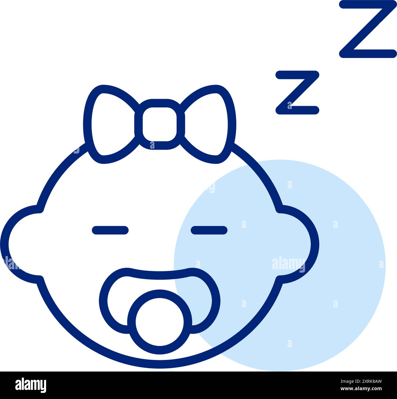 Baby girl sleeping with pacifier. Infant sleep routine. Comforting ...