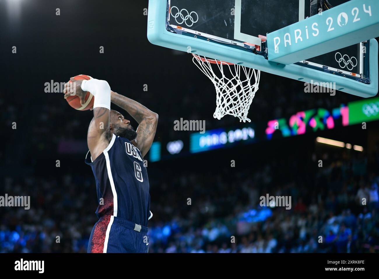 Paris, France. 10th Aug, 2024. LeBron James of USA, Basketball, Men's ...