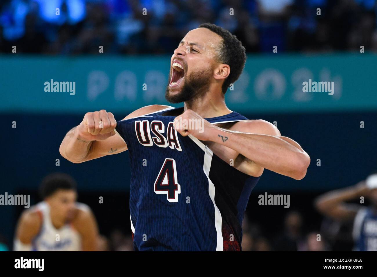 Paris, France. 10th Aug, 2024. Stephen Curry of USA, Basketball, Men's ...