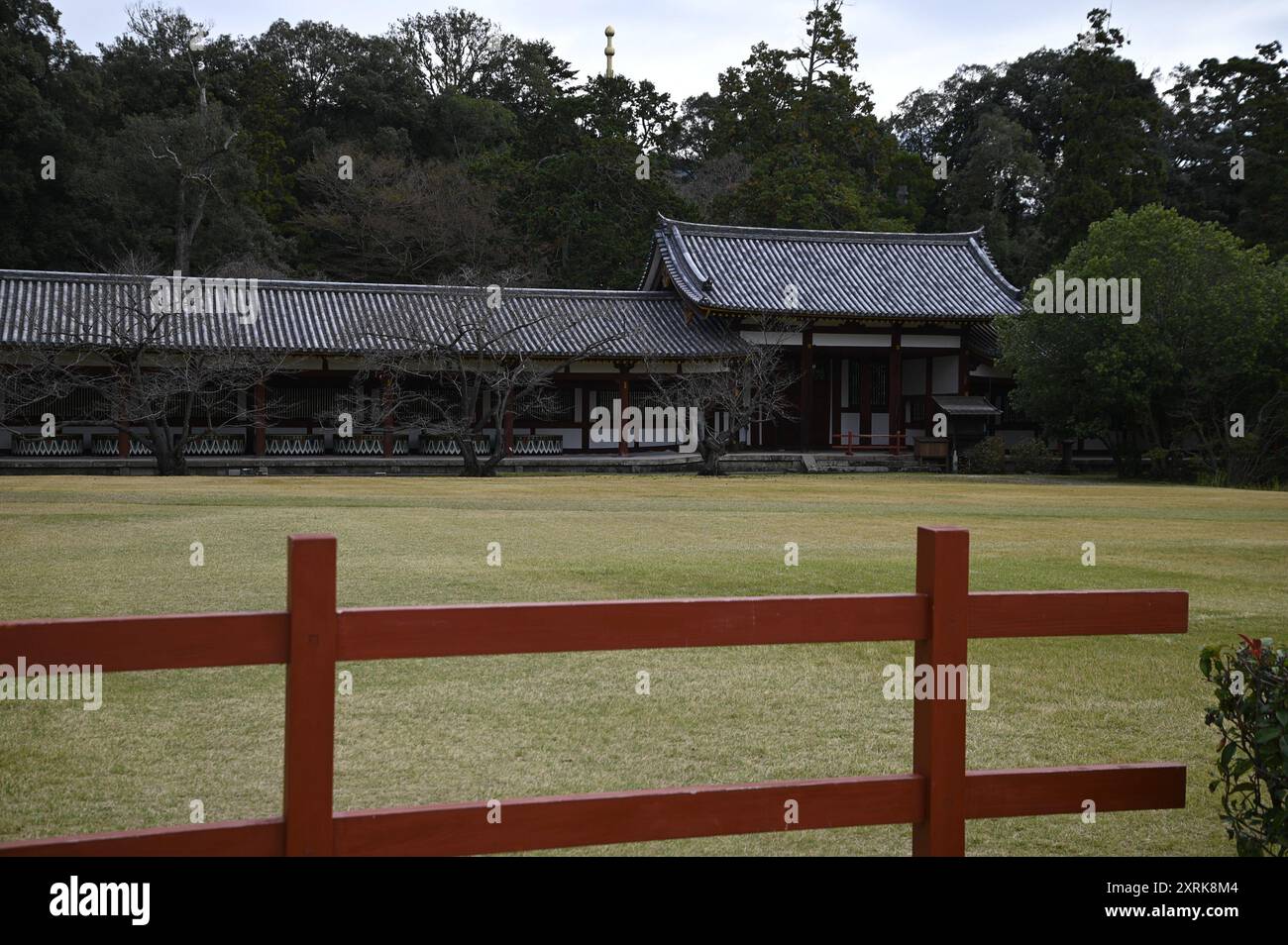 Landscape with scenic view of Higashi Kairo the Eastern covered ...