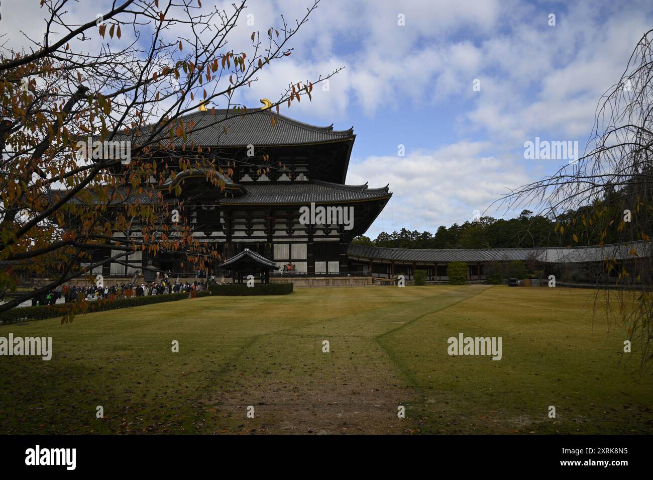 Landscape with scenic view of the Great Buddha Hall a Japanese National ...
