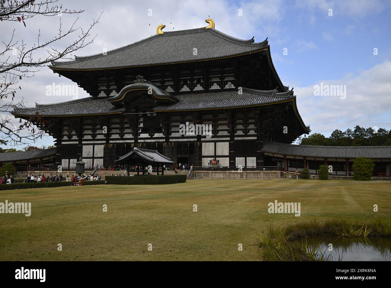 Landscape with scenic view of the Great Buddha Hall a Japanese National ...
